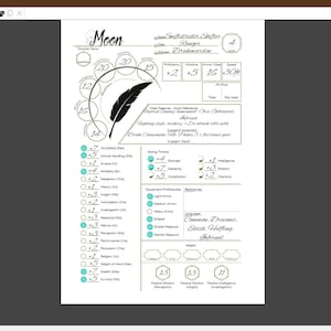 Printable Dnd Character Journal, Dnd Character Sheet With Spell Cards ...