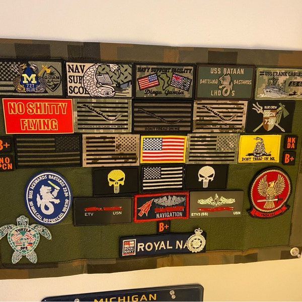 2-pack US American Flag Patches, 3x2 Inches, Embroidered Velcro Patch ...