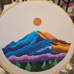 Mt Rainier Embroidery Pattern PNW Volcano Collection Embroidery Pattern ...