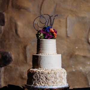 Gorgeous Swarovski Crystal Wedding Cake Toppers 4'' in Any Letter ...