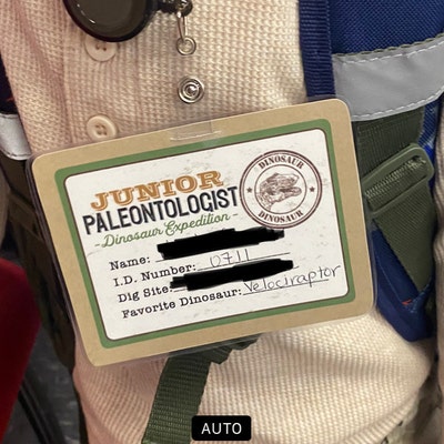 Dinosaur Dig Party Name Badge, Dinosaur Birthday, Dino Skeleton and ...