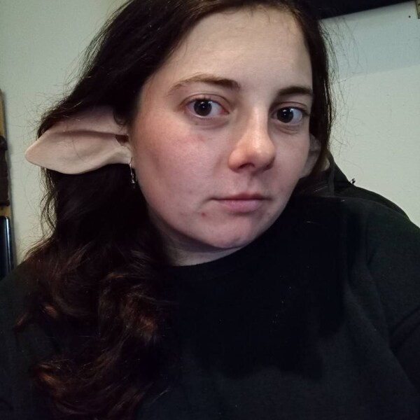 Satyr Faun Gelfling Fairy Elf Cosplay LARP Halloween Latex Pointed Ears ...