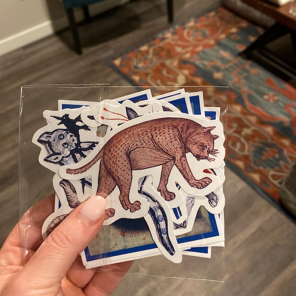 Medieval Stickers. Medieval Manuscript Animal Stickers - Etsy
