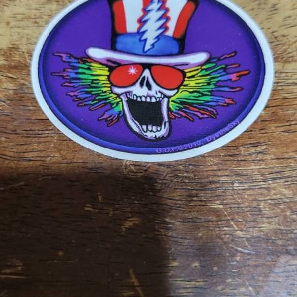 Grateful Dead Sticker-psyche Sam. 2 Sizes. 13 Point Lightning Bolt ...