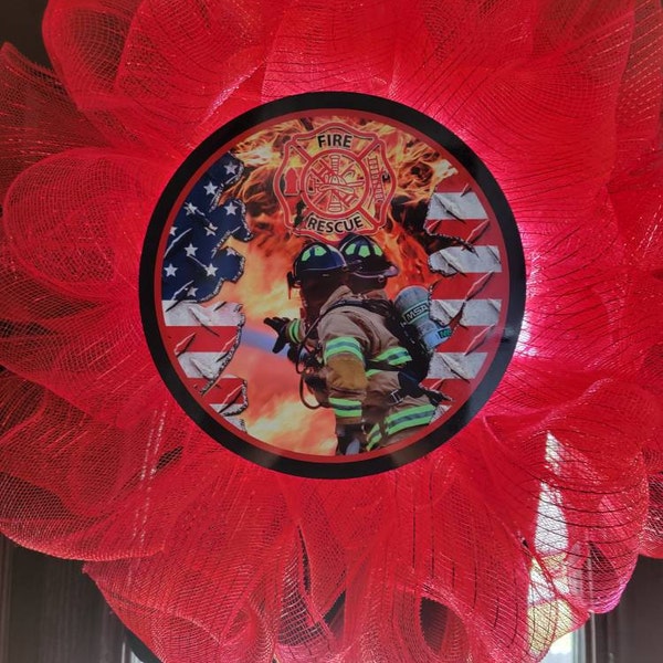 Firefighter Wreath Sign, Firefighter Sign for Wreath,fireman Signs for ...