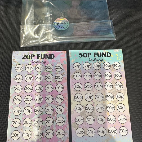 Low Coin Change Savers - Printable A6 Pdf's UK GBP Pound Coins, Cash ...