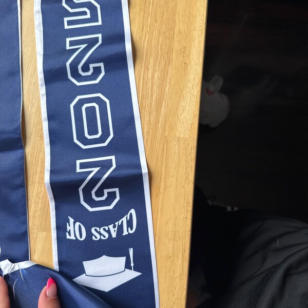 Personalized College Graduation Stole, Custom Grad Sash to Celebrate ...