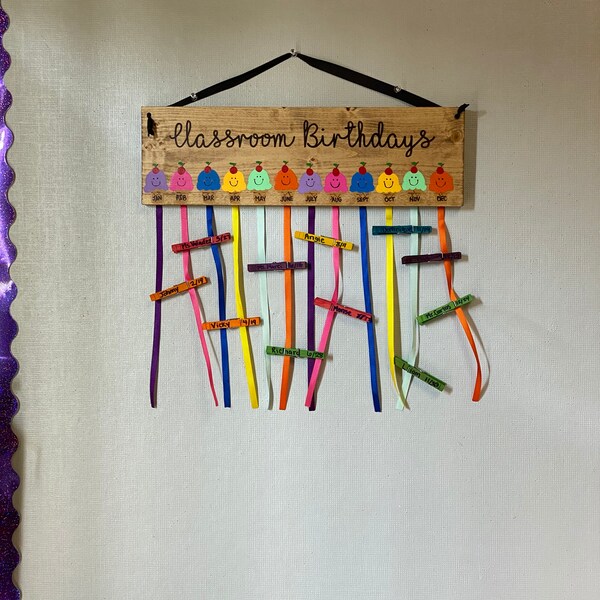 Birthday Calendar Birthday Chart Ice Cream Classroom Decor Teacher Gift ...