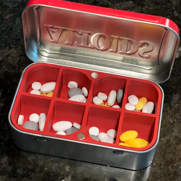 Day & Night Pill Organizer Insert for Altoids Tin – 3D Printed ...
