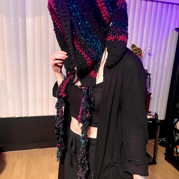PATTERN: Pointed Pixie Hood Mid-length / Crochet Hat / PDF Download - Etsy