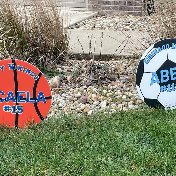 Soccer Yard Signs Personalized With Team, Name, Number, & Year - Etsy