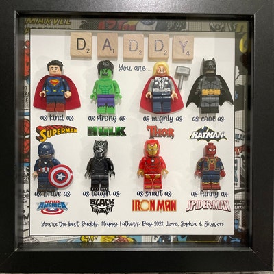 Father's Day Superhero Frame Superhero Father's Day - Etsy