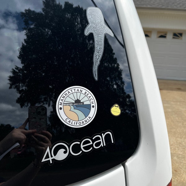 Clear Whale Shark 6 Inch Car Sticker | Vinyl Sticker | Endangered ...