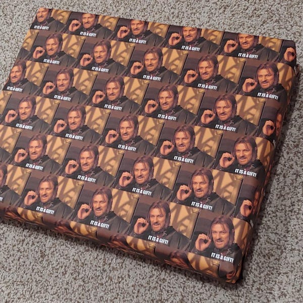 Boromir It is a Gift Wrapping Paper - Lord of the Rings Fellowship LOTR ...