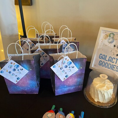 Space Galactic Goodies Birthday Food Sign Snack Sign Astronaut Galaxy ...