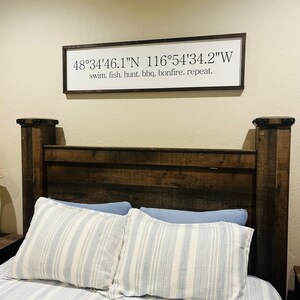Coordinates. Above Over the Bed Sign Master Bedroom Wall Art ...