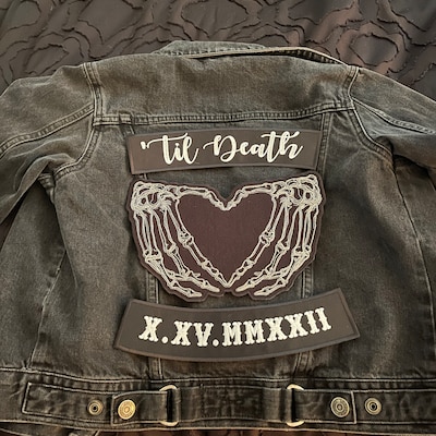 Skeleton Heart Hands Patch 2 Sizes - Etsy