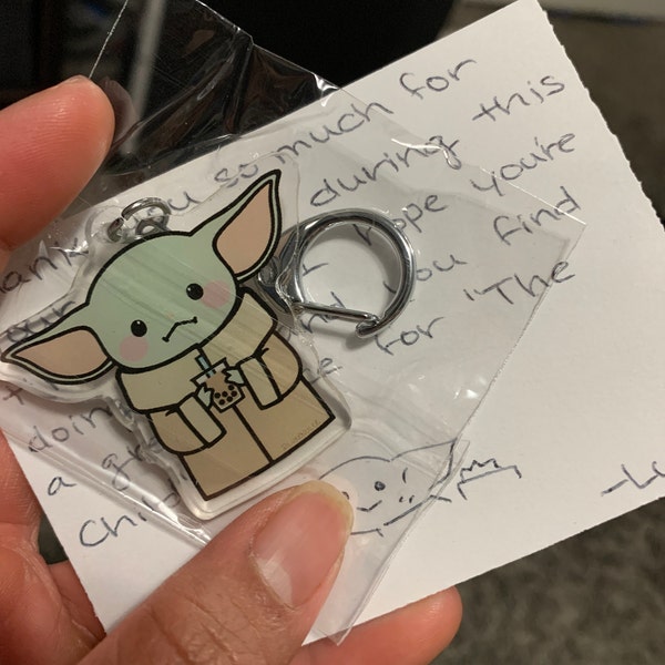 Baby Boba Keychain Double-sided Acrylic - Etsy