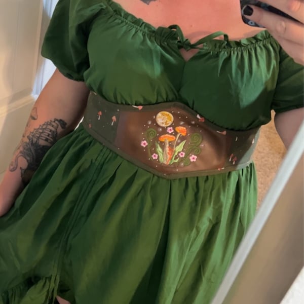 Cottagecore Mushroom Corset Belt - Etsy