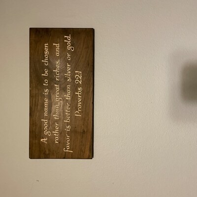 Bible Verse Wall Art Wood Sign Custom Christian Wall Art Scripture ...