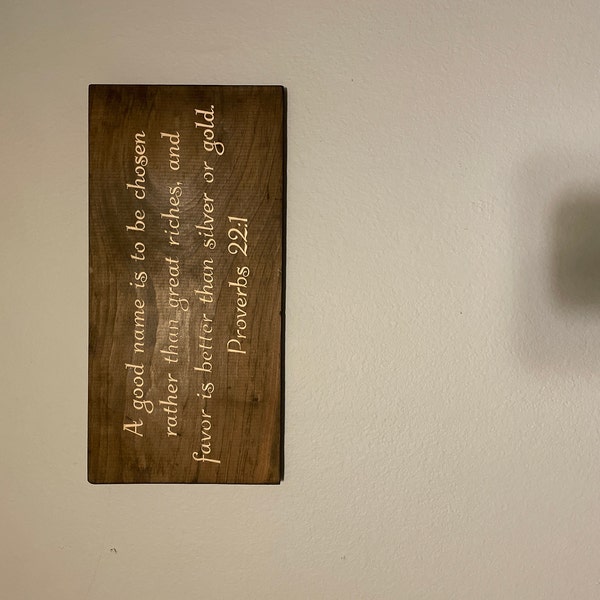 Bible Verse Wall Art Wood Sign Custom Christian Wall Art Scripture ...