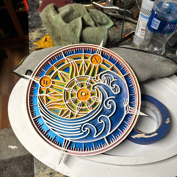 Nautical Compass SVG Compass Laser Cut File SVG Layered Nautical SVG ...