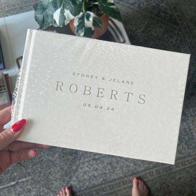 Wedding Guest Book Wedding Sign in Album Purple Hardcover - Etsy