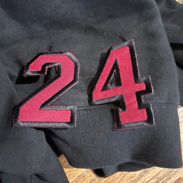 High School Varsity Numbers Patch College Letterman Jacket Embroidered ...