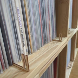 Wooden Modern 3 Tier Vinyl Rack, Record Storage, Minimalistic Vinyl ...
