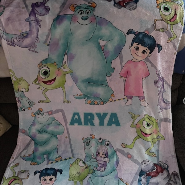 Personalized Tangled Rapunzel Blanket, Watercolor Disney Princess ...