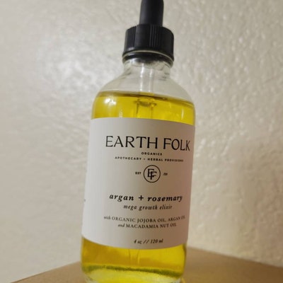 Rosemary Hair Oil Argan Rosemary Mega Growth Elixir, Hair Growth Serum ...