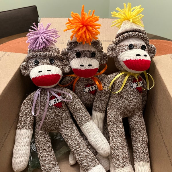 Sock Monkey Personalized Customized 16 Inch Gift - Etsy