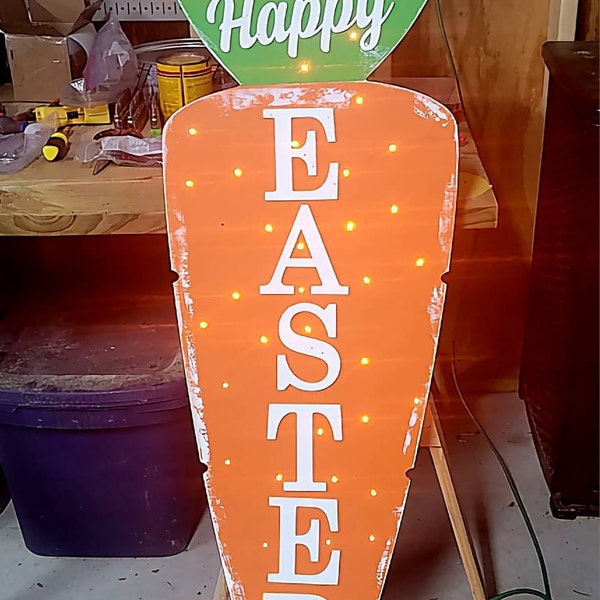 4.75 Ft. Tall* Hand-painted Carrot Porch Sign* Welcome* Custom* Indoor ...