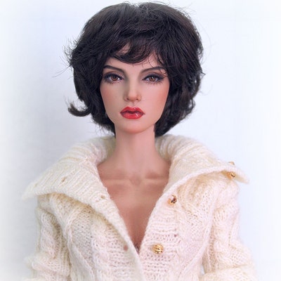 Bjd Clothing Women Beige Wool Cardigan With Aranas for Msd - Etsy