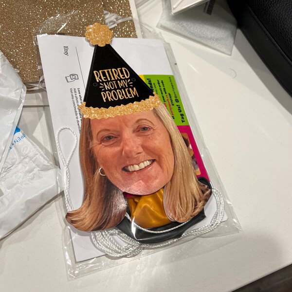 Custom Face Retirement Banner & Decorations - Happy Retirement, I'm ...