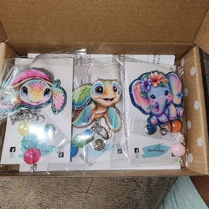 Turtle Badge Reel, Sea Turtle Badge, Beaded Badge, Badge Reel for Nurse ...