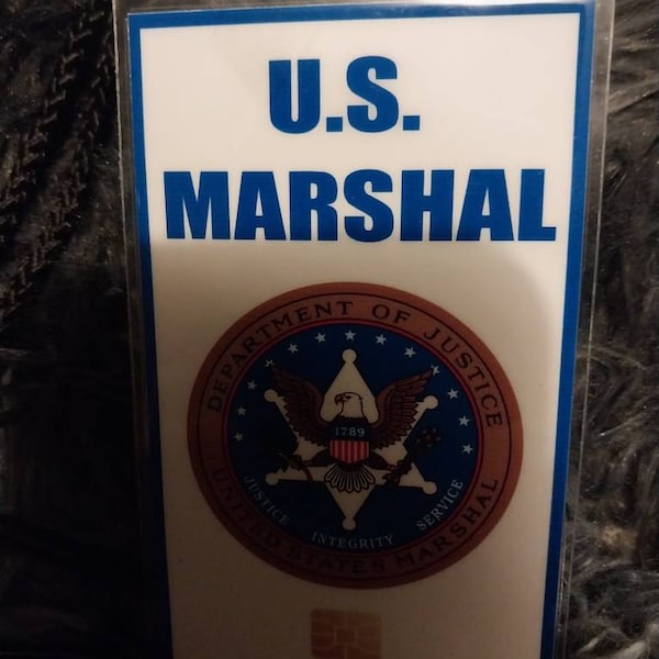 US Marshall Novelty ID Security Badge Halloween Costume Movie Prop ...