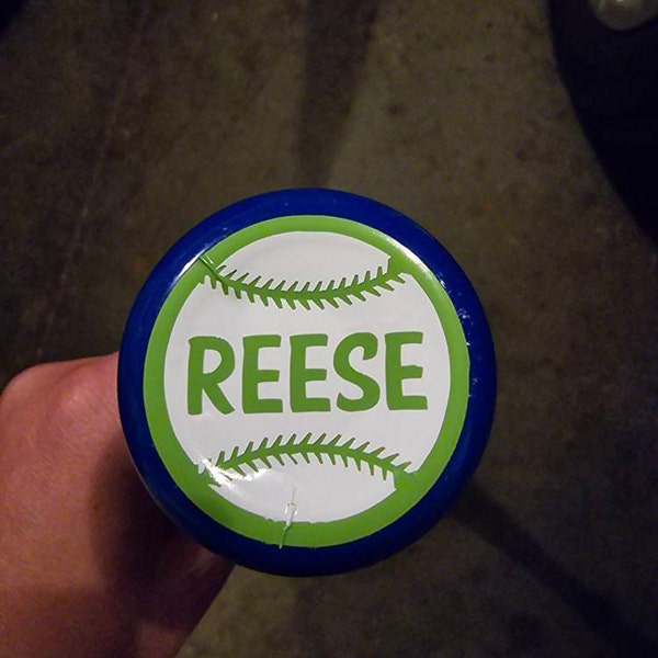 Bat Knob Decal Sticker With Name for Baseball/softball/ Tball 1 3/8 ...