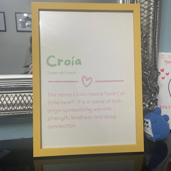 Grá Claddagh Print in Blue/irish Print/ Trendy Wall Art/funky Print ...