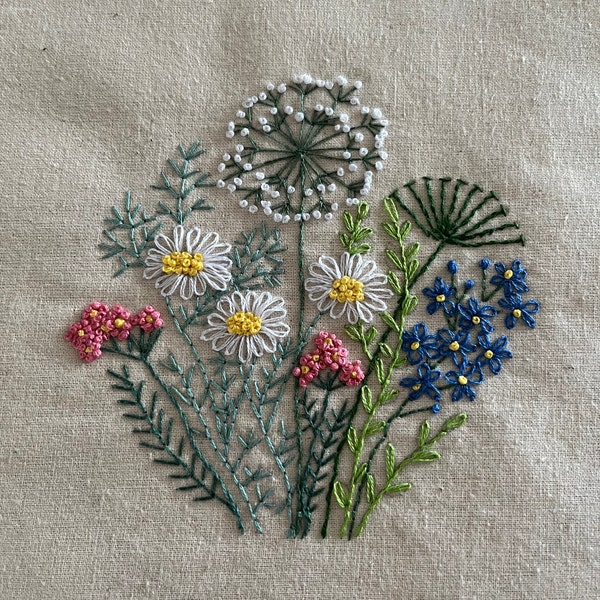 Floral Embroidery for Jeans and Shirt Pockets, Hand Embroidered ...