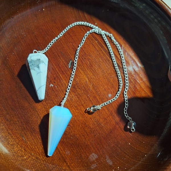 Crystal Pendulum, Healing Pendant, Dowsing Pointed Pendulum Pendant ...