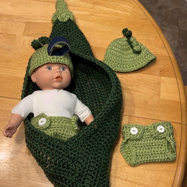 Baby Pea Pod Crochet Pattern