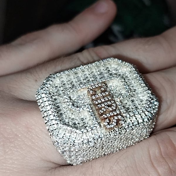 2.10ct Ice Out Ring, VVS Moissanite Diamond Ring, 925 Silver ...