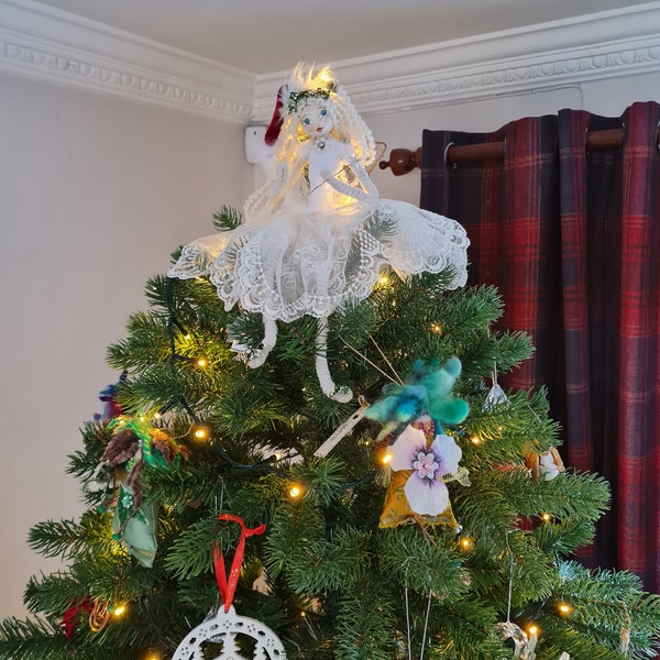 Fairy Angel Christmas Tree Topper / Christmas Tree Decoration/ Handmade ...