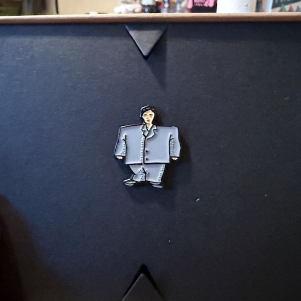 Big Suit Style Enamel Pin - Etsy