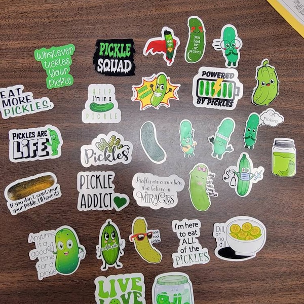 Pickle Sticker Pack | Stickers | Stickers for Laptop | Water Bottle ...