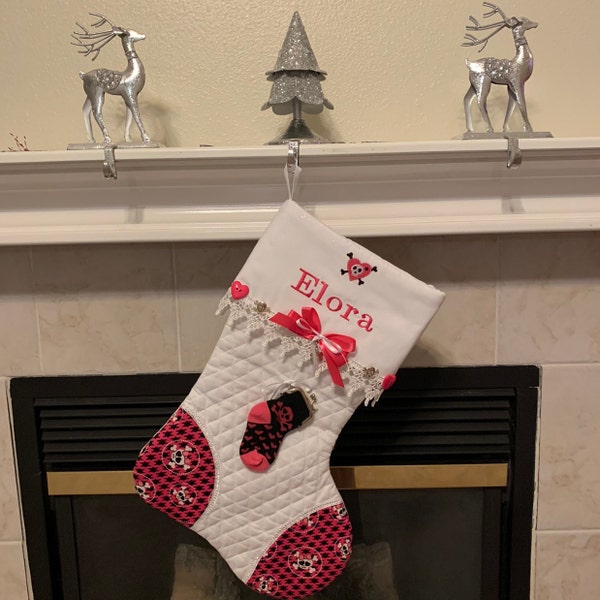 Music Theme Christmas Stocking Embroidered With Name and Comes With ...