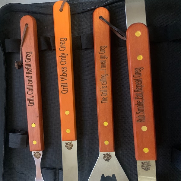 Personalized BBQ Set-grill Gift Set-groomsmen Gift-bbq Gift-grilling ...
