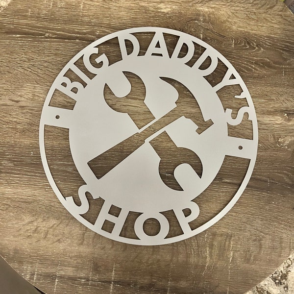 Personalized Gift for Him, Work Shop Metal Sign, Garage Sign, Man Cave ...
