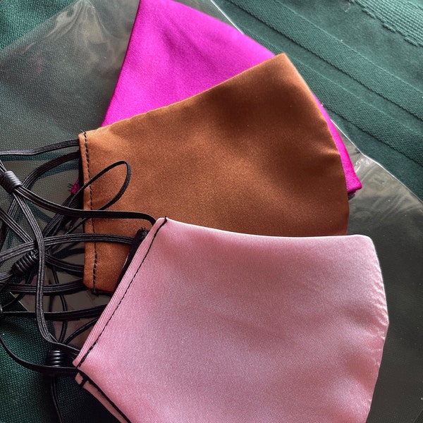 Chic Luxe Silk-satin, Adjustable Ear Loops, Acne, Fashion Mask, Wedding ...